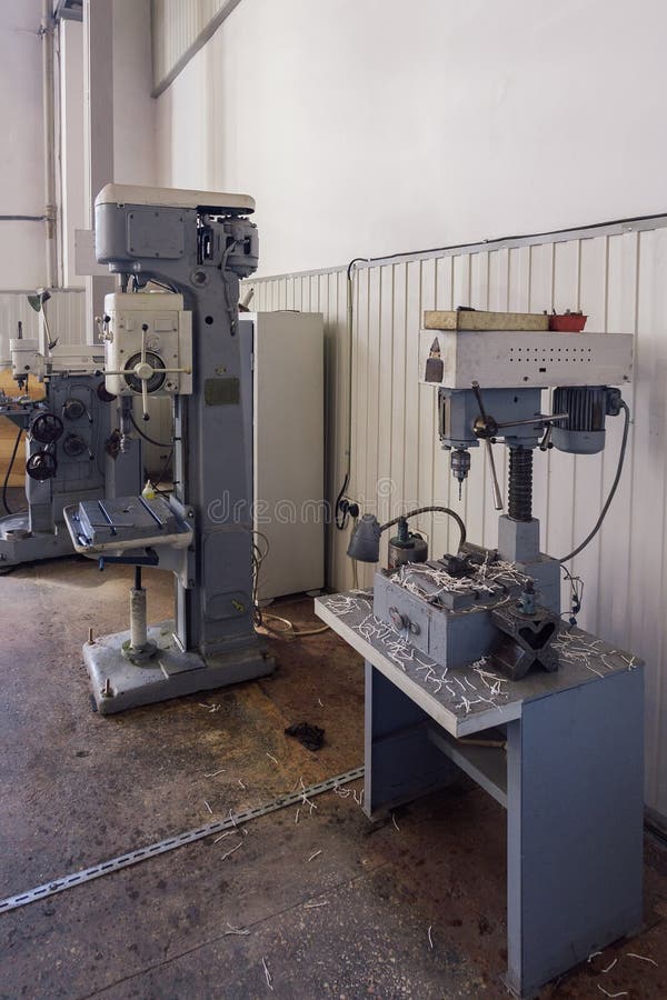 Industrial Drilling Machine Tools in Factory Workshop Stock Photo ...
