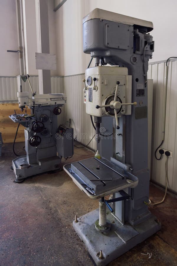 Industrial Drilling Machine Tools in Factory Workshop Stock Photo ...