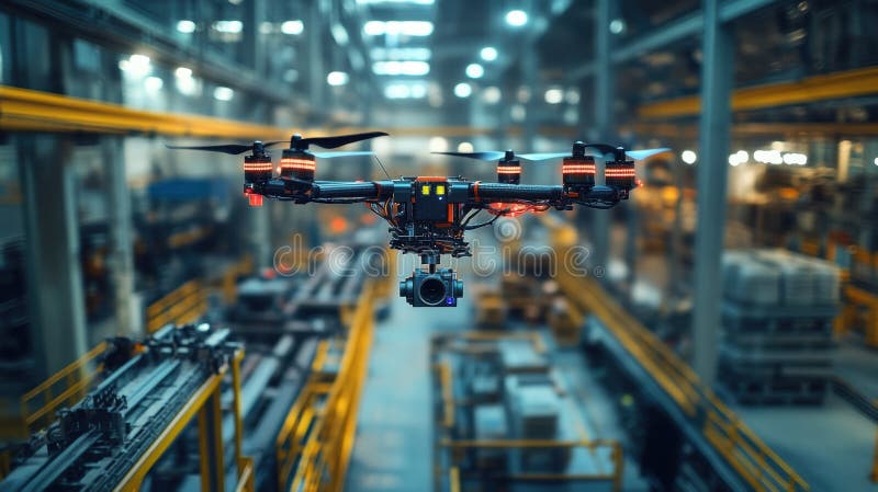 An Industrial Drone Above a Production Line Equipped with IoT Sensors ... An Industrial Drone Above a Production Line Equipped with IoT Sensors ...