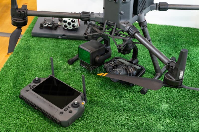 Industrial Drone with Remote Controller... Stock Image - Image of ...