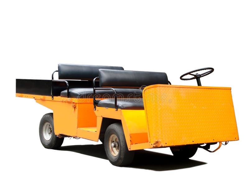 Industrial Duty Electric Carts Stock Photo - Image of white, yellow ...