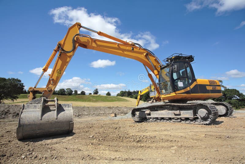 Earthmover stock image. Image of machine, idle, excavators - 1877003