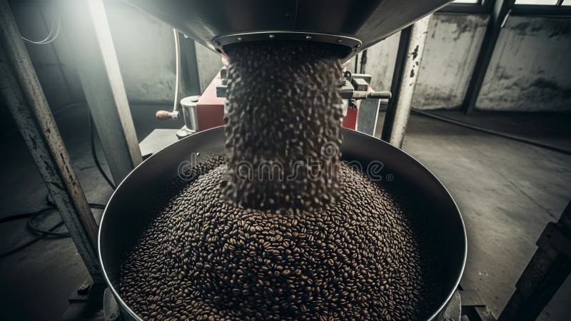 Industrial Machinery Pouring Grains into Large Hopper in Factory ...