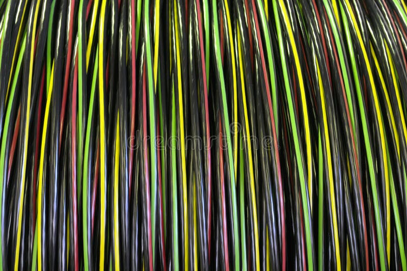 Industrial Electric Cable, Background. Stock Photo - Image of depth ...