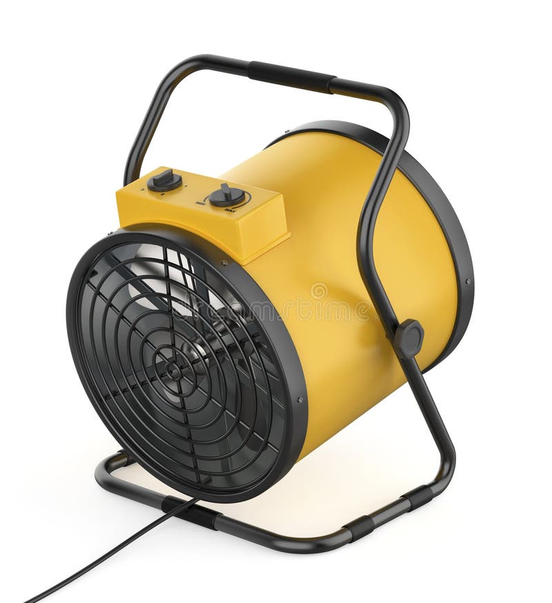 Industrial Electric Fan Heater Stock Image - Illustration of blower ...