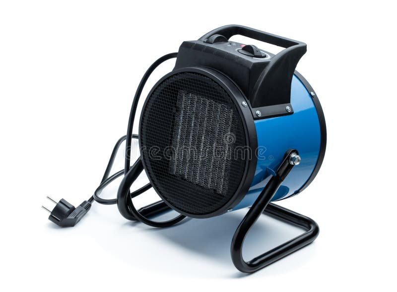Industrial Electric Heater Isolated on White Background Stock Photo ...