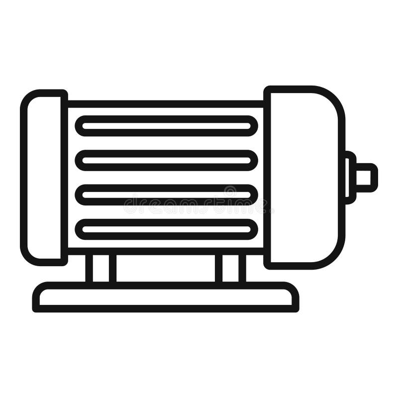 Industrial Electric Motor Icon, Flat Style Stock Vector - Illustration ...