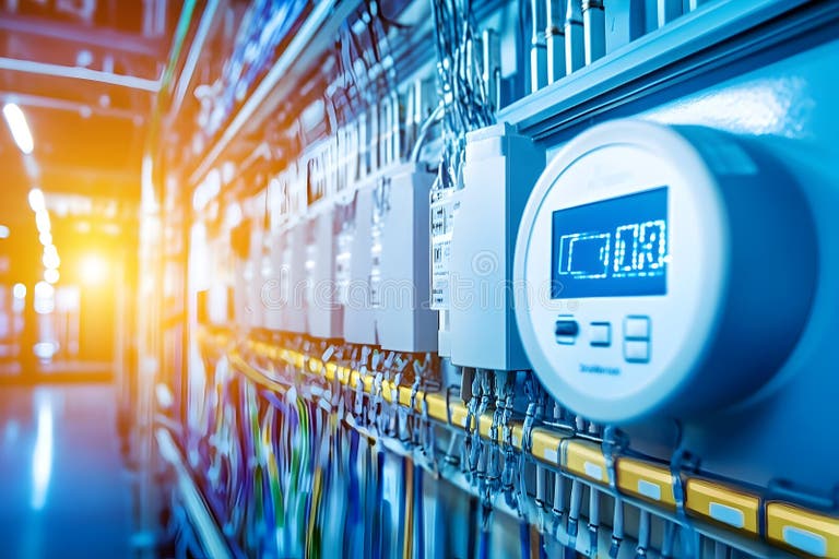 AI-Generated Industrial Metering System Stock Illustration ...