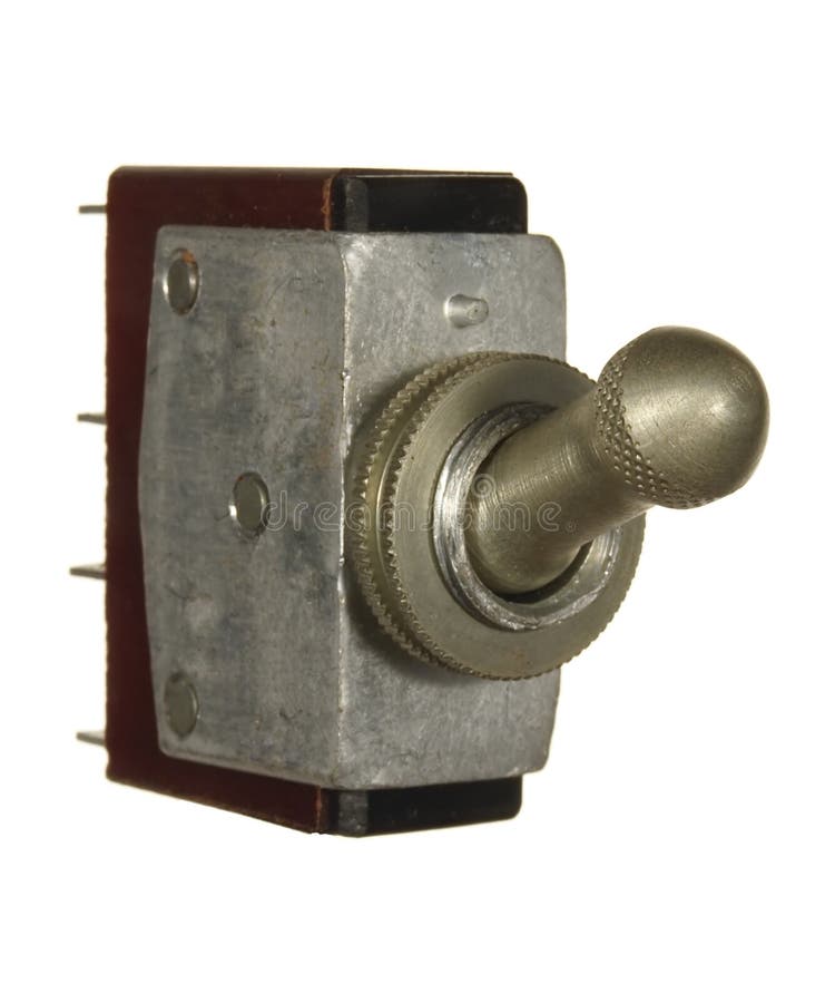 Industrial Electrical Switch Isolated on White Background Stock Photo ...