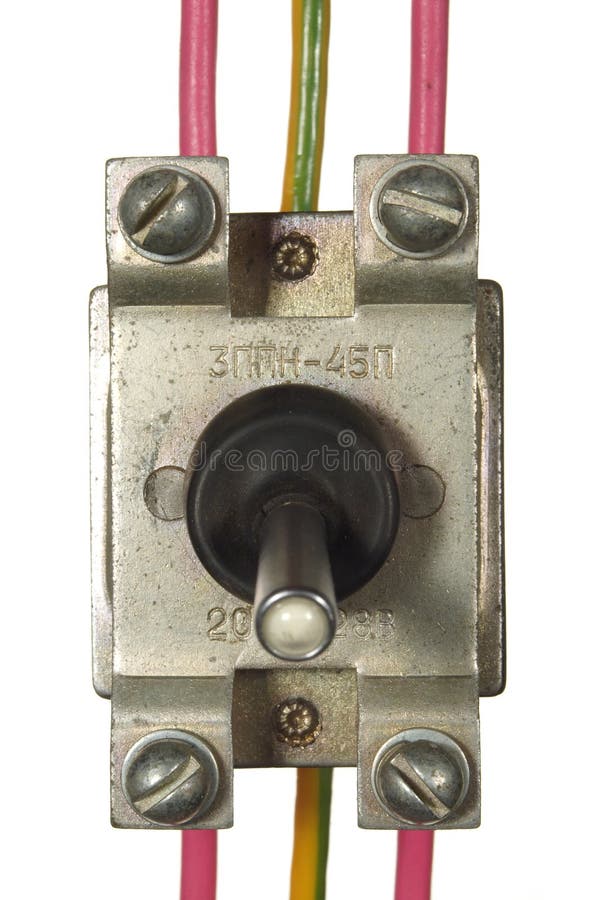 Industrial Electrical Switch with Multi-colored Wires Stock Photo ...