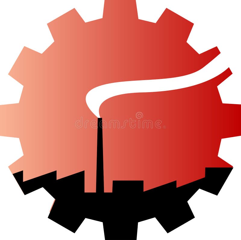 Industrial emblem stock vector. Illustration of logo - 12296658
