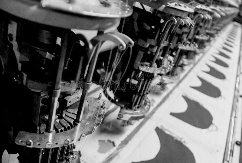 Industrial Embroidery Machine.for Create Patterns on Textiles Stock ...