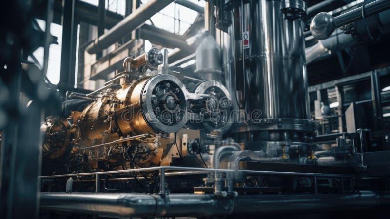 Industrial Engine in a Building, Suitable for Manufacturing or ...