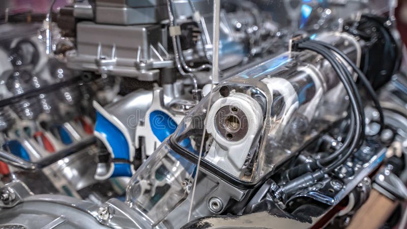 Industrial Engine Parts for Manufacturing Line Stock Image - Image of ...