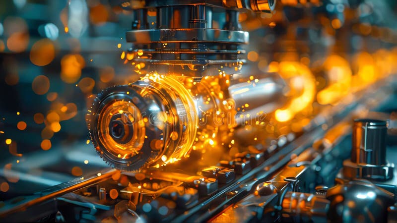 An Industrial Engine Transparent Modern High-tech Centrifugal Electric ...