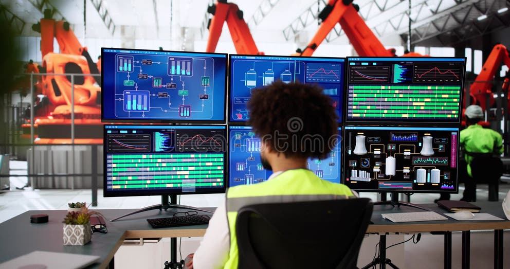 Industrial Engineer Manages Production Line Stock Photo - Image of line ...