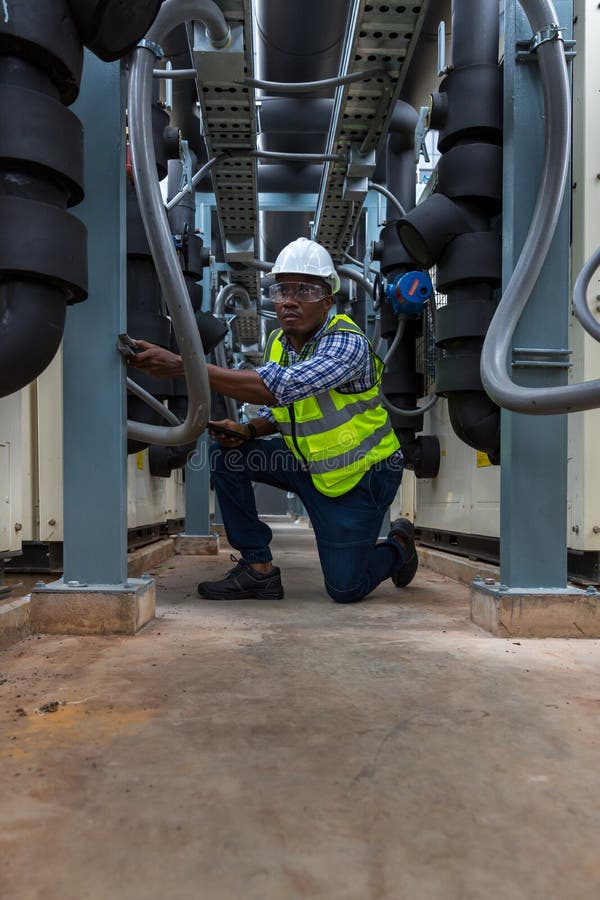 Industrial Engineer Work on Site. Engineer Visit and Inspection Site ...