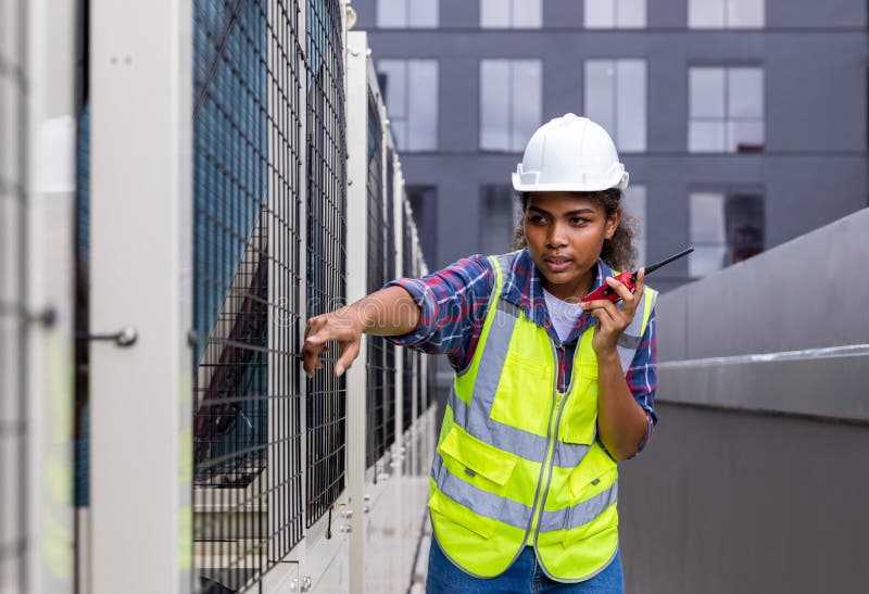 Industrial Engineer Work on Site. Engineer Visit and Inspection Site ...