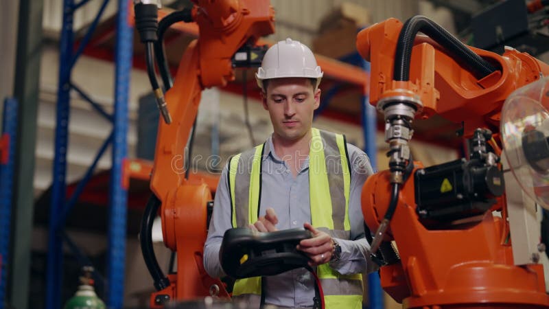 Industrial Engineer Worker with Safety Uniform Working at Factory Stock ...