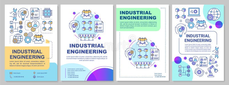 Industrial Engineering Brochure Template Layout. Manufacturing Stock ...