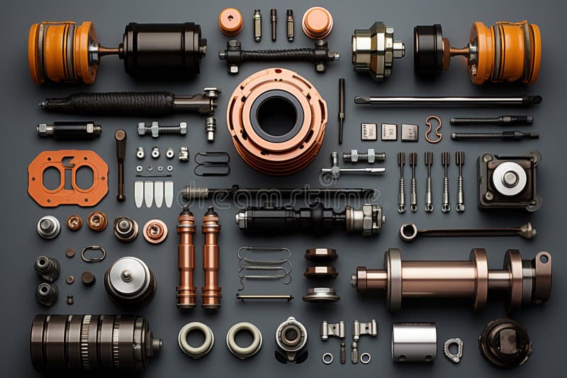 Industrial Engineering Components Stock Illustration - Illustration of ...