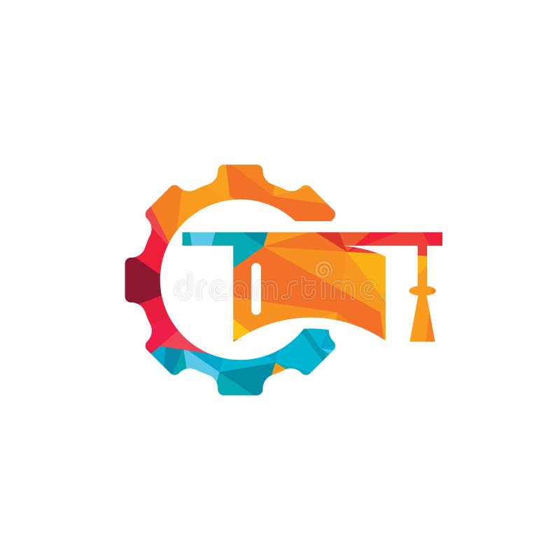 Industrial Engineering Education Vector Logo Design. Student Gear ...