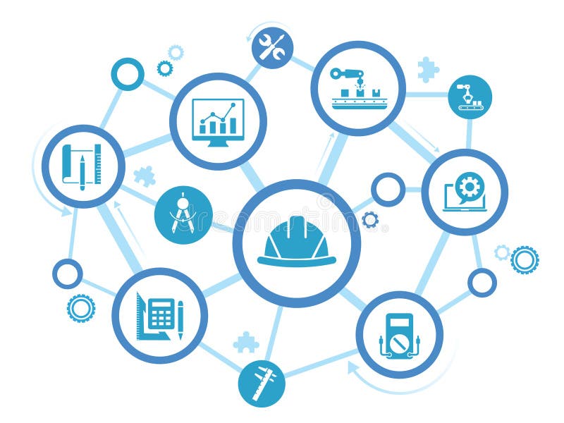 Industrial Engineering Vector Illustration. Industry Stock Vector ...
