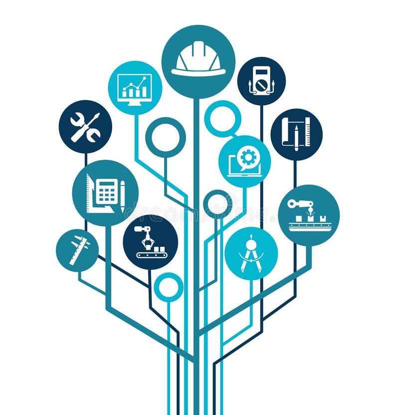 Industrial Engineering Vector Illustration. Industry Stock Vector ...
