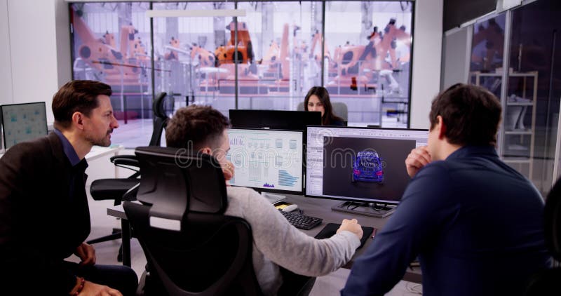 Industrial Engineers in Factory Stock Photo - Image of team, technician ...