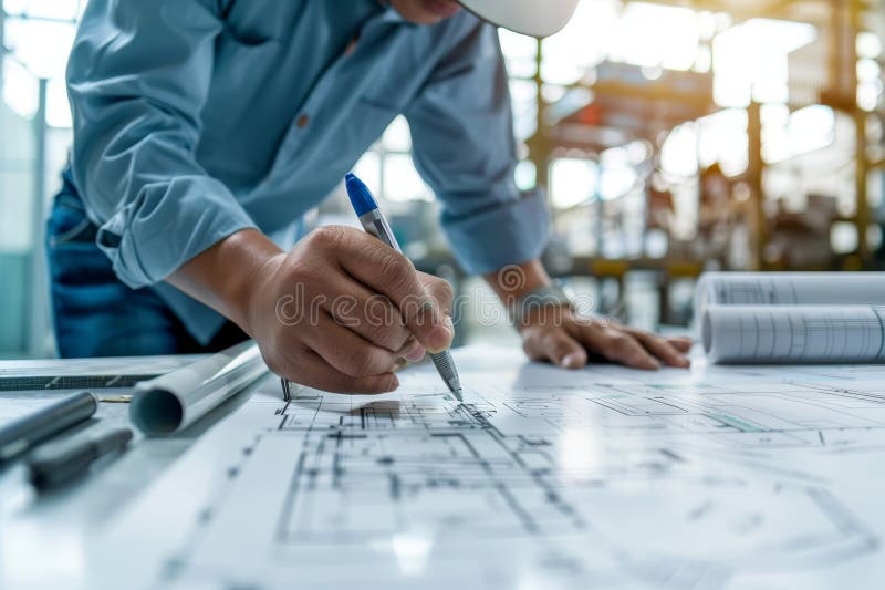 Industrial Engineers at Work Constructing Infrastructure in a ...