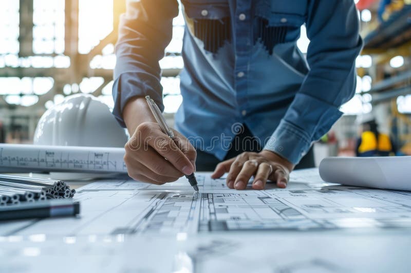 Industrial Engineers Working Together To Construct Infrastructure in a ...