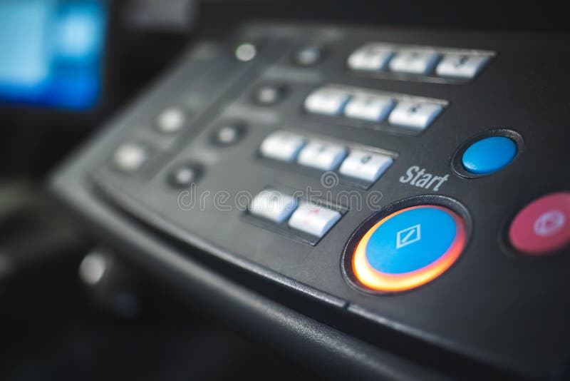 Industrial Equipment Background with Control Panel and Start Button ...