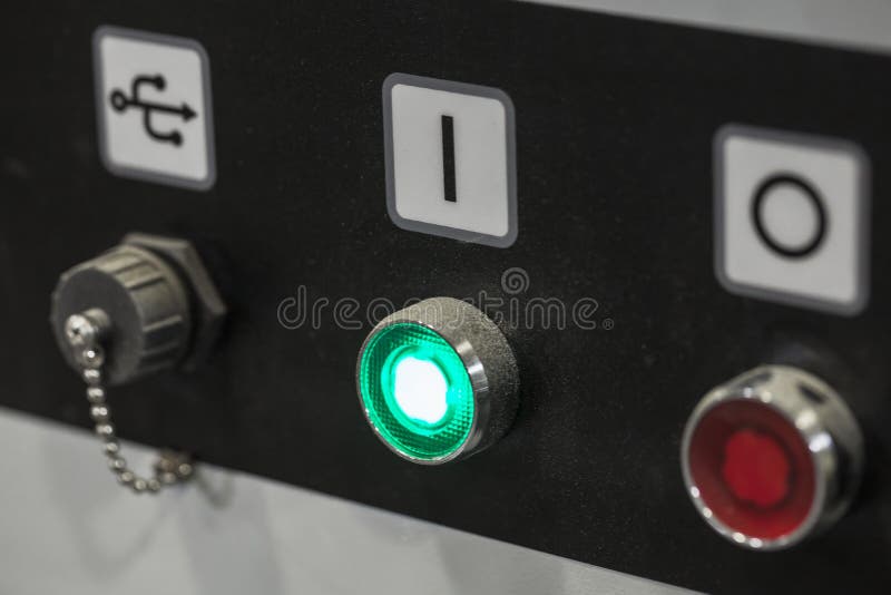 Industrial Equipment Control Panel with Usb Stock Image - Image of ...