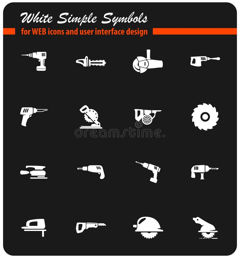 Industrial Equipment Icon Set Stock Illustration - Illustration of ...