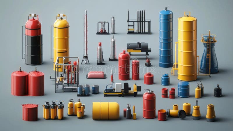 Industrial Equipment and Machinery Collection, a Comprehensive 3D Model ...