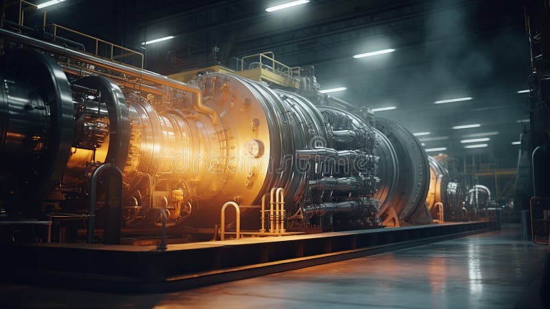 Industrial Equipment. Mechanical Compressor.Factory Constructions ...