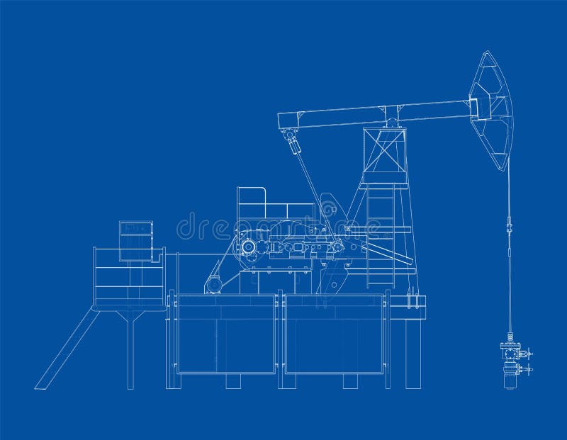 Industrial Equipment for Oil Extraction. Vector Stock Vector ...