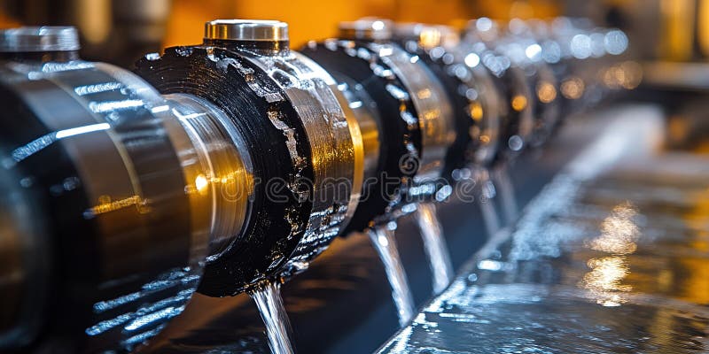 Industrial Equipment Showcases Precision Engineering in a Well-lit ...