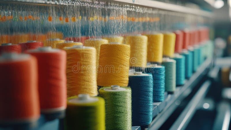 Thread Manufacturing Machinery Stock Image - Image of process ...