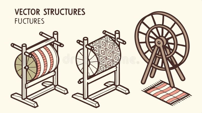 Weaving Machine Vectors, Textile Vector Design Industrial Equipment ...