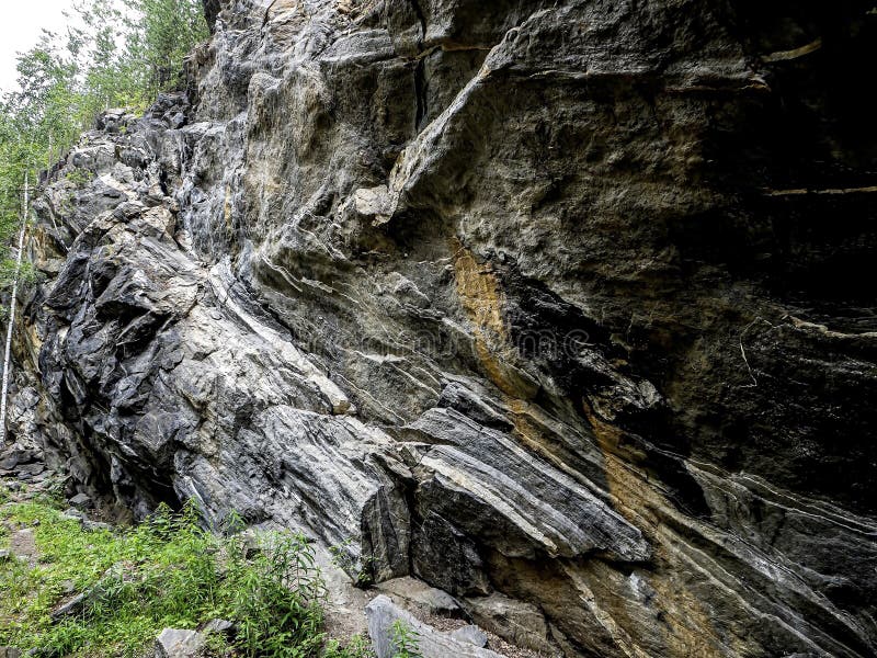 Industrial Excavation of Rock for Mining in the Ural Mountains Stock ...