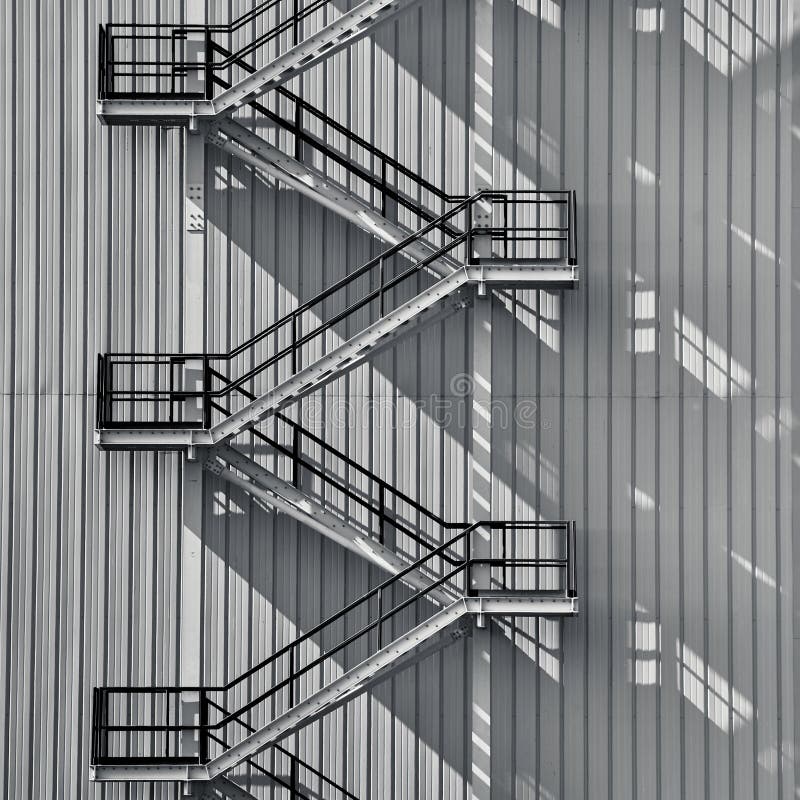 Industrial Exterior Staircase Stock Photo - Image of architecture ...