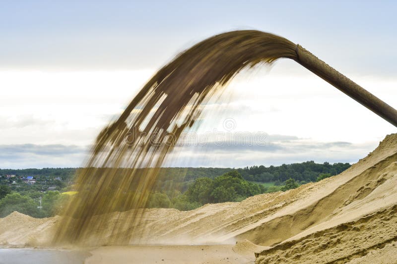Industrial Extraction of Sand for Construction Stock Photo - Image of ...