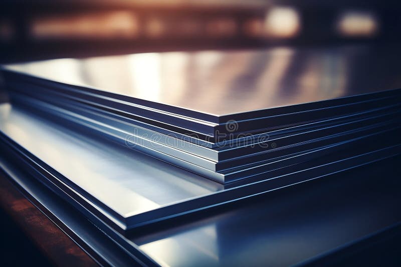 Industrial Facilities with Rolled Steel Sheet Texture. AI Stock ...