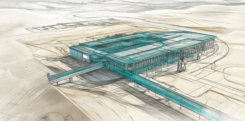 Industrial Facility with a Complex Layout, Comprising Extensive Piping ...