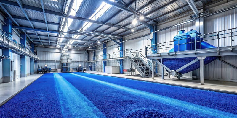 Industrial Facility Featuring Modern Conveyor System and Large ...
