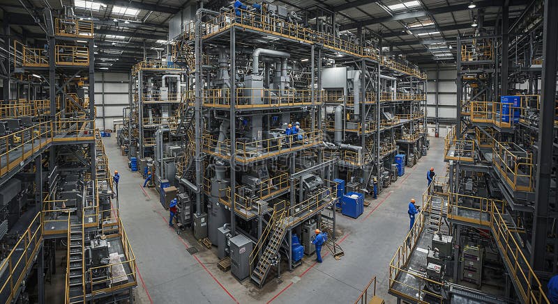 Industrial Facility Filled with Large Machinery and Metal Structures ...