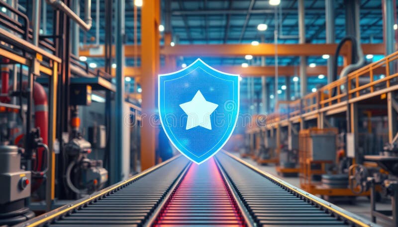 Industrial Facility Protected by Tech Shield. Digital Protection ...
