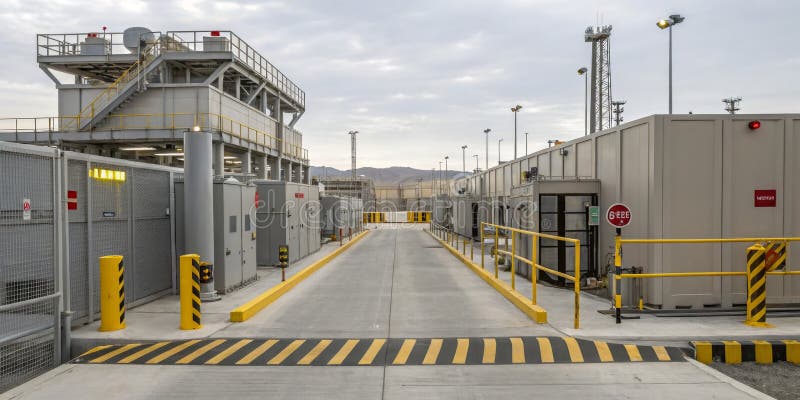 Industrial Facility with Security Features in a Remote Location Under ...