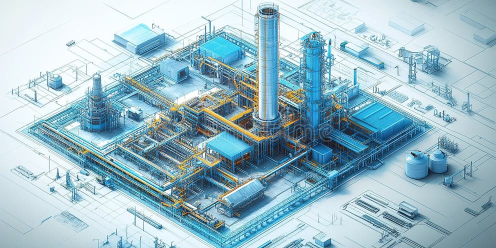 Industrial Facility Showcasing Advanced Engineering and Infrastructure ...